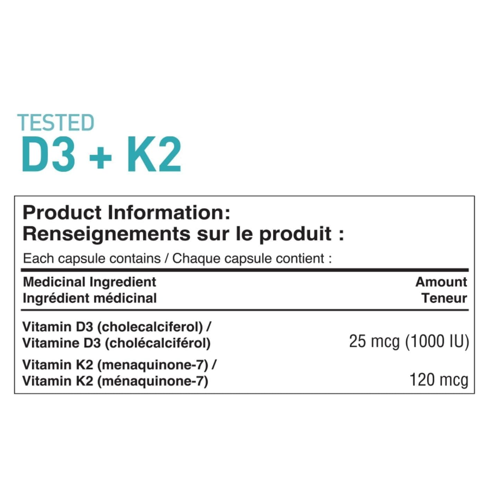 Buy Tested Nutrition D3+K2 (240 Softgels) for Less | FitShop.ca